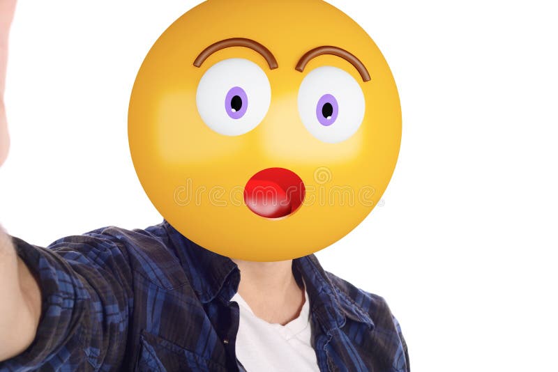Emoji head man stock photo. Image of looking, caucasian - 77996876