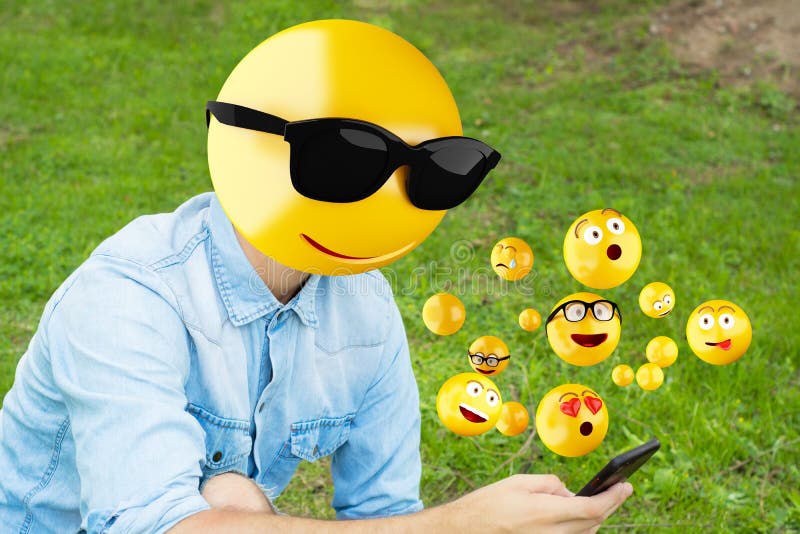 Emoji head man stock image. Image of communication, lifestyle - 142809963