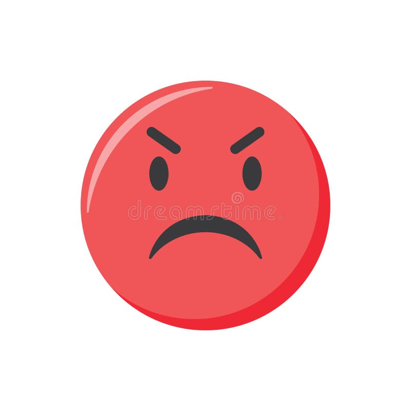 Emoji Icon. Angry and Evil Emoticon, Vector Illustration Stock Vector ...