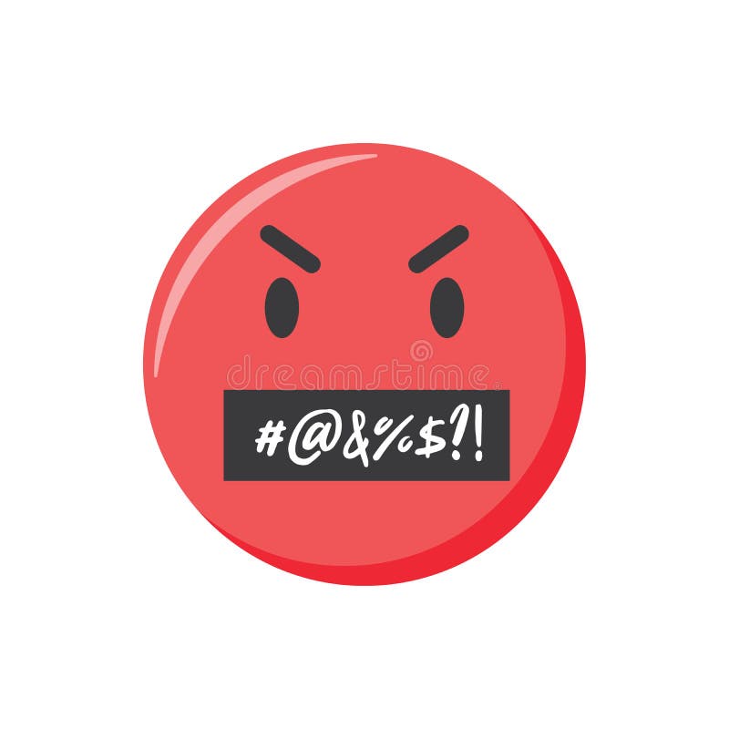 Emoji Icon. Angry and Evil Emoticon, Vector Illustration Stock Vector ...