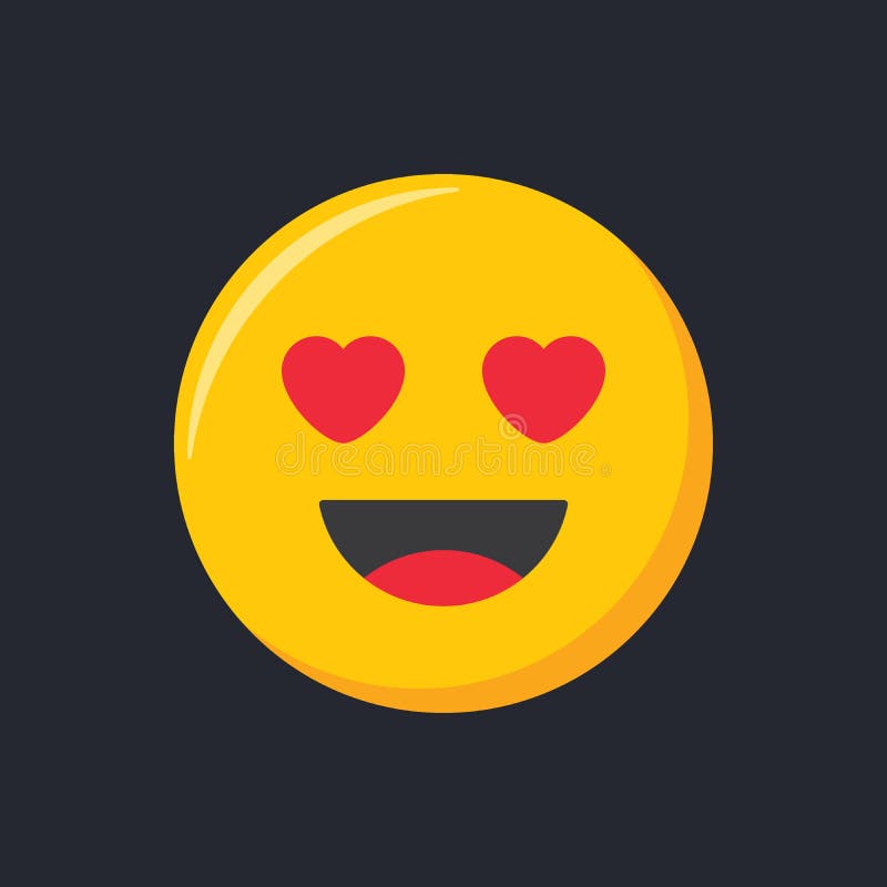Emoji Icon. Happy Face, in Love Emoticon Vector Illustration Stock ...