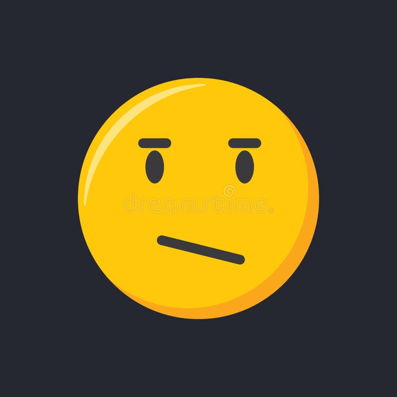 Emoji Icon. Sceptical Face, Meh Emoticon, Vector Illustration Stock ...
