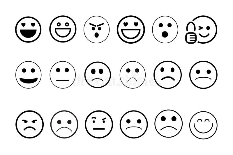 Emoji Icon Set Isolated Vector Stock Illustration Stock Illustration ...