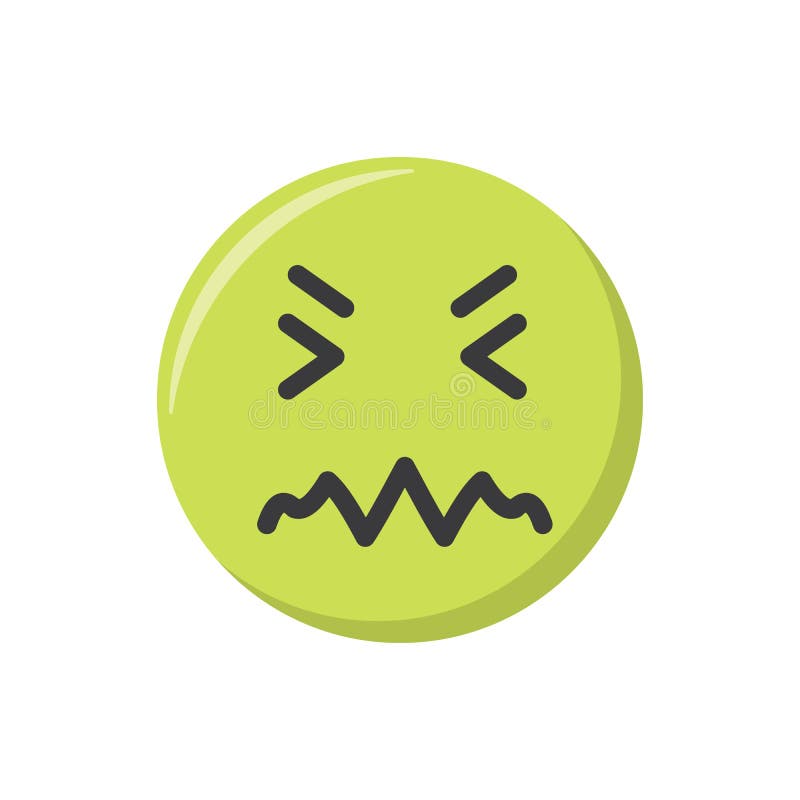 Emoji Icon. Sick Face, Ill Emoticon, Vector Illustration Stock Vector ...