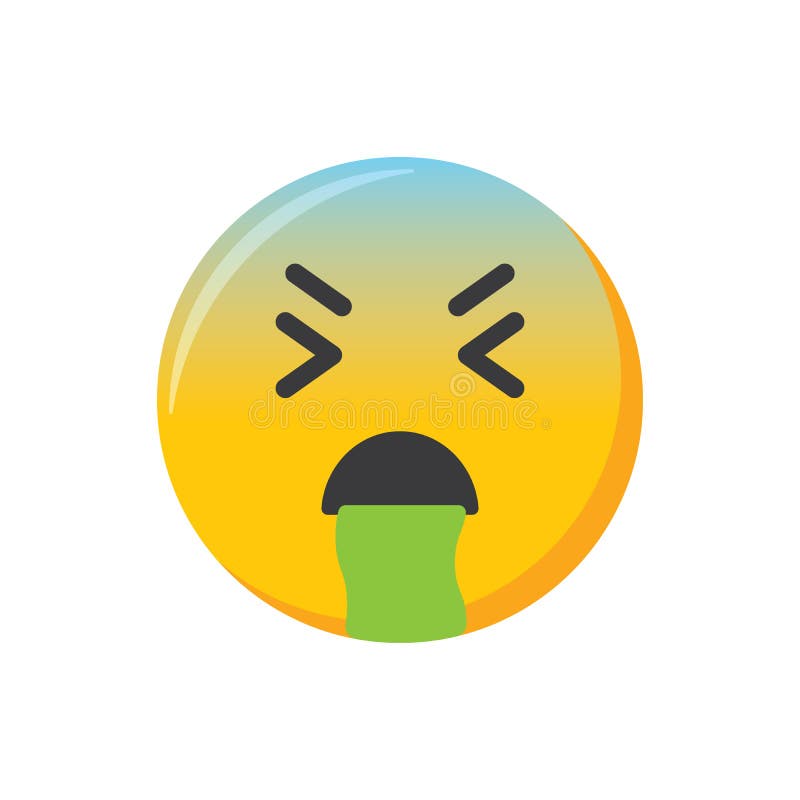Emoji Icon. Sick Face, Ill Emoticon, Vector Illustration Stock Vector ...