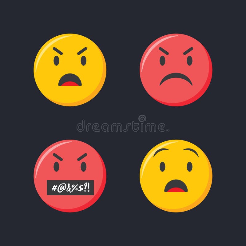 Emoji Icons Set. Emoticons Collection Vector Illustration Stock Vector ...