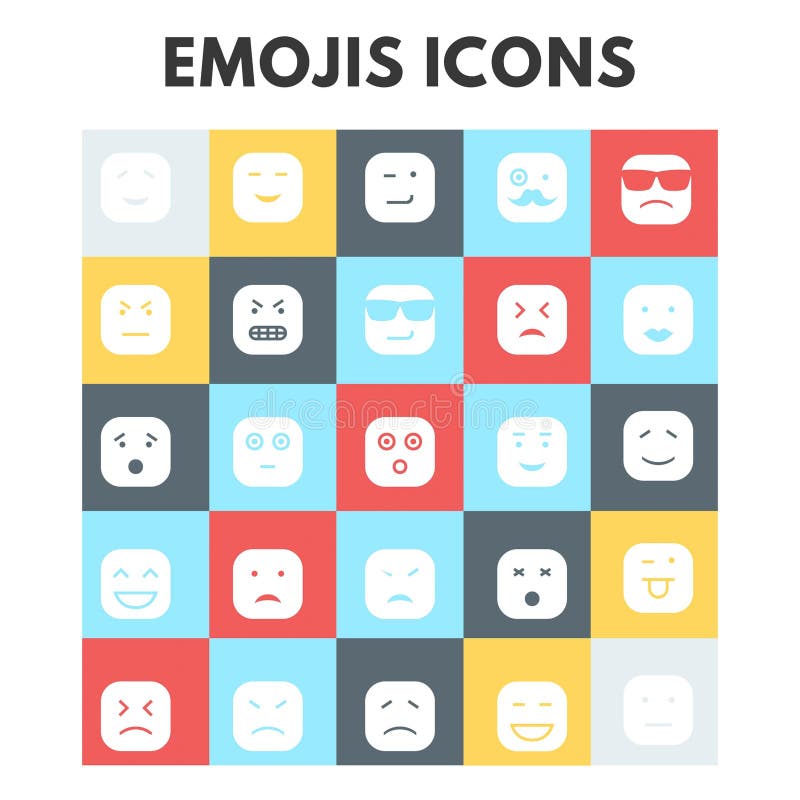 Emoji Icons stock vector. Illustration of expression - 120625368