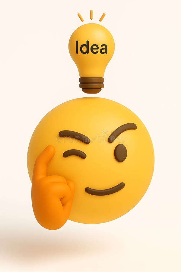 Emoji Idea Lightbulb Thinking Expression Creative Concept Innovation ...