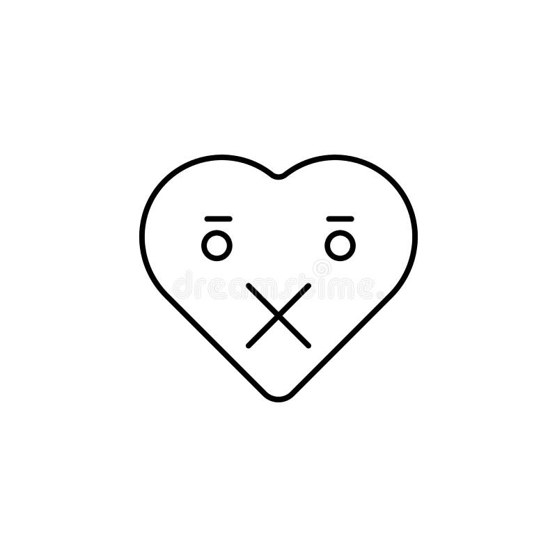 Emoji Muted Icon. Element of Heart Emoji for Mobile Concept and Web ...