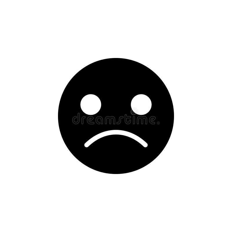 Sad Face Black White Stock Illustrations – 5,240 Sad Face Black White ...