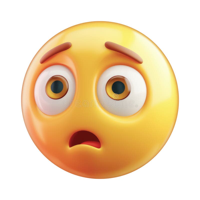 Emoji of a scared face stock illustration. Illustration of looser ...