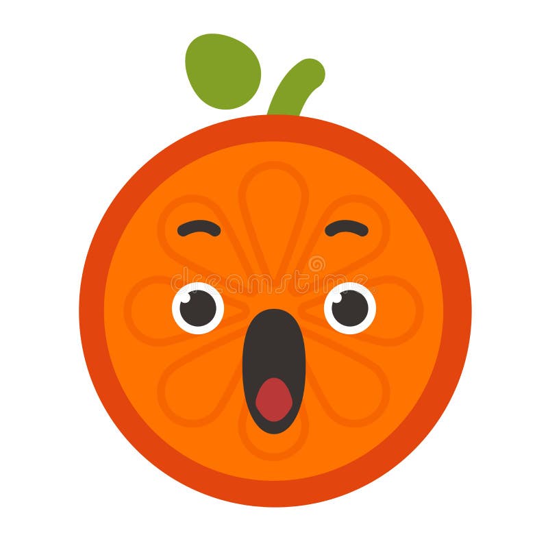 Emoji - Scream Orange Smile. Isolated Vector. Stock Vector ...