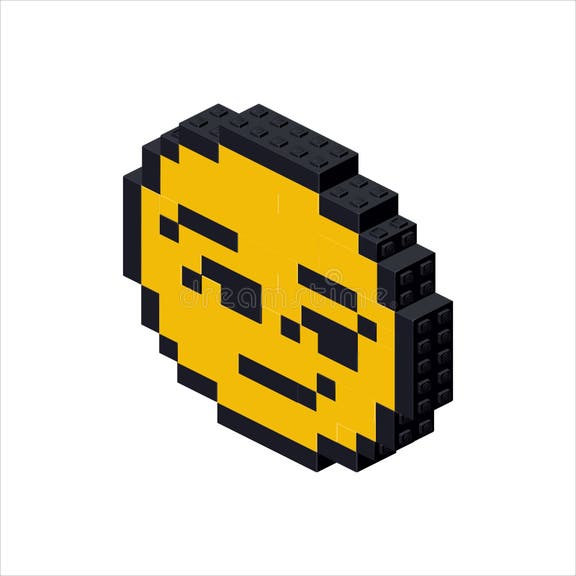 Emoji Skeptic in Isometry on a White Background. Vector Stock Vector ...