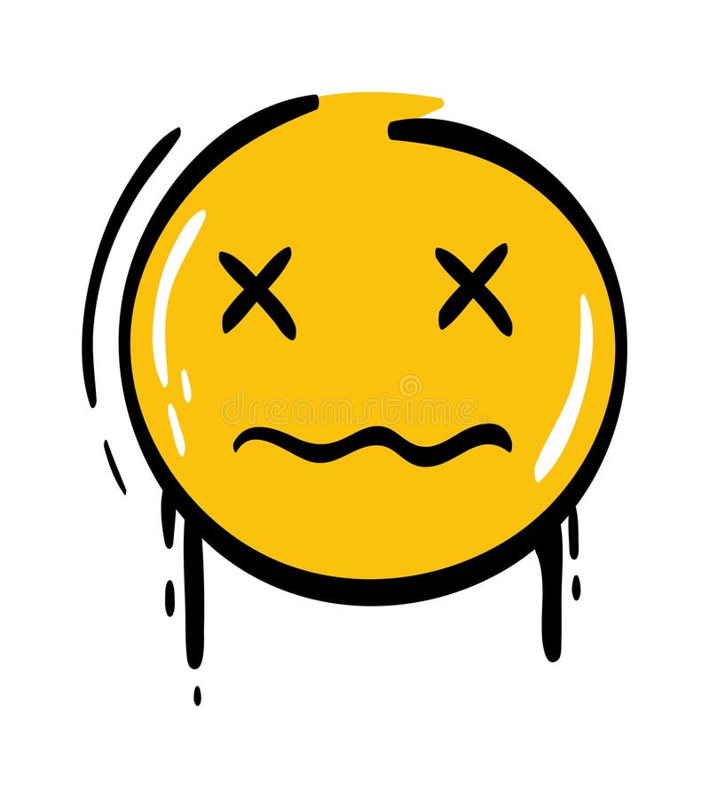 Emoji Smile Street Graffiti Stock Vector - Illustration of vector ...