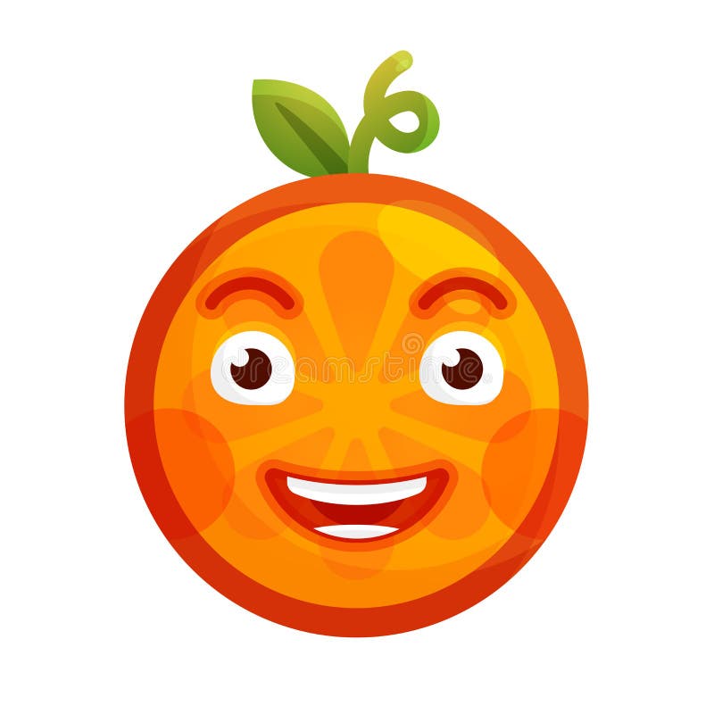 Emoji - Sorriso Arancio Di Risata Vettore Isolato Illustrazione ...