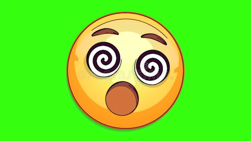 Emoji Sticker Comic Style Dizzy Face Loop Animations Stock Footage ...