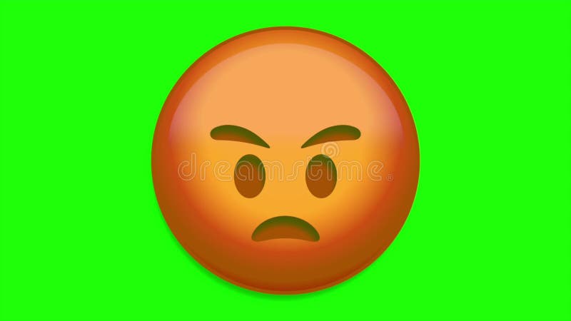 Emoji Sticker Red Angry Face with Comic Style Animation Stock Footage ...