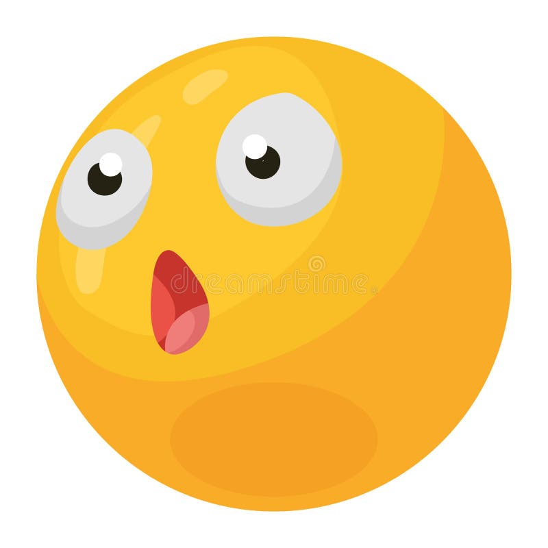 Terrified Emoji Orange Comic Stock Vector - Illustration of expression ...