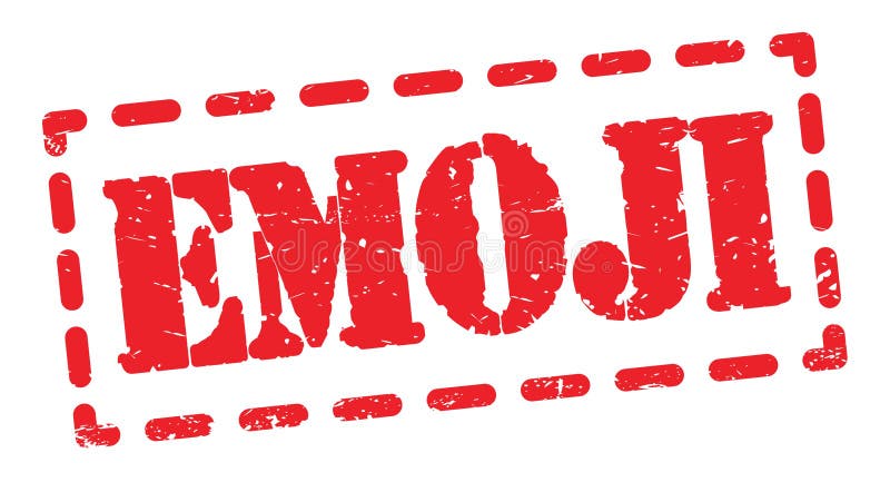 EMOJI Text Written on Red Stamp Sign Stock Illustration - Illustration ...