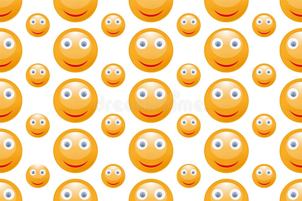 Emoji Texture. Wrapping Paper Design, Vector Graphics Stock ...