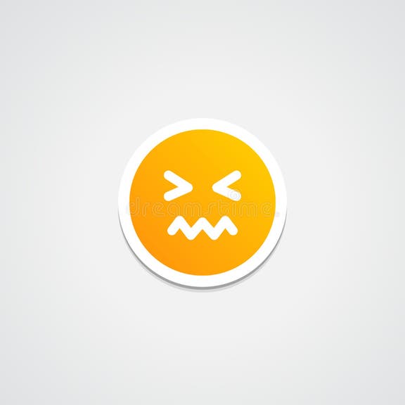 Emoji Verwarde Sticker stock illustratie. Illustration of gezicht ...