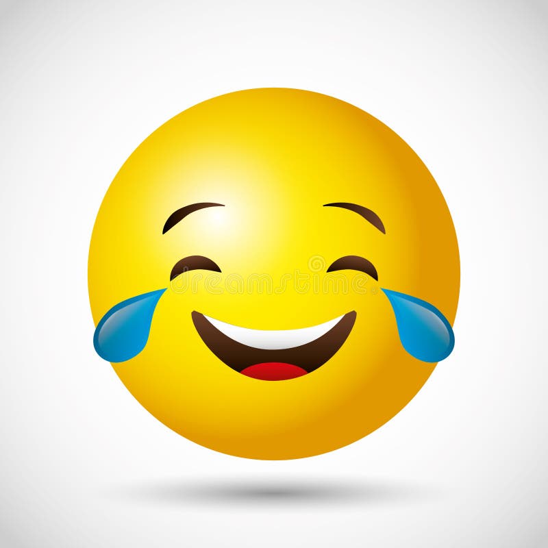Emoji Yellow Round Face Emoticon Stock Vector - Illustration of humor ...