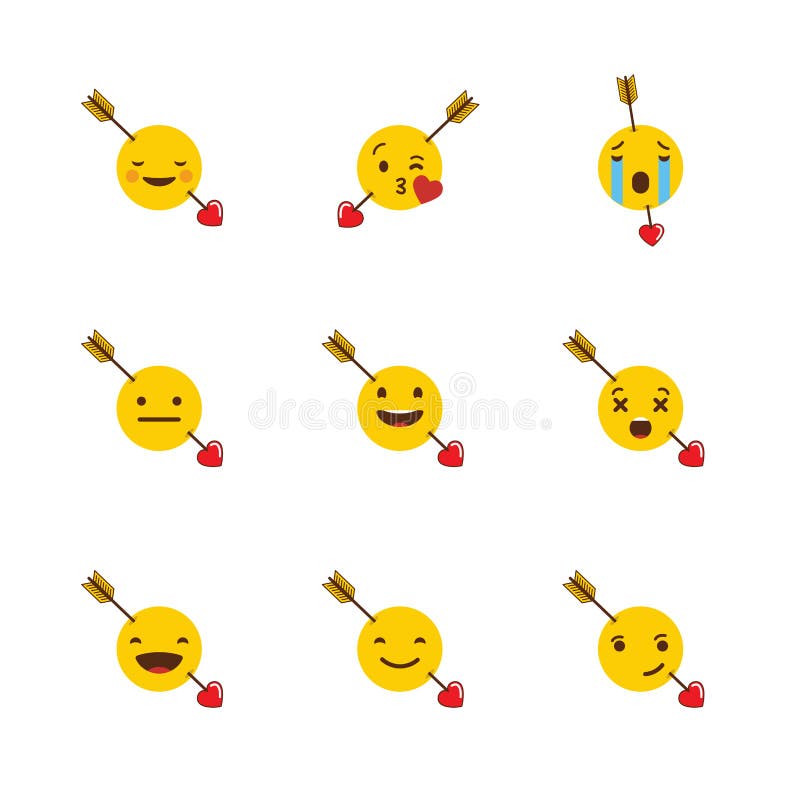 Emojis set design vector stock vector. Illustration of emoticon - 131130509