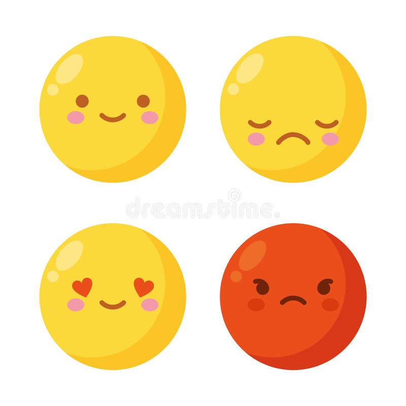 Yellow emojis icons stock vector. Illustration of crazy - 213008926