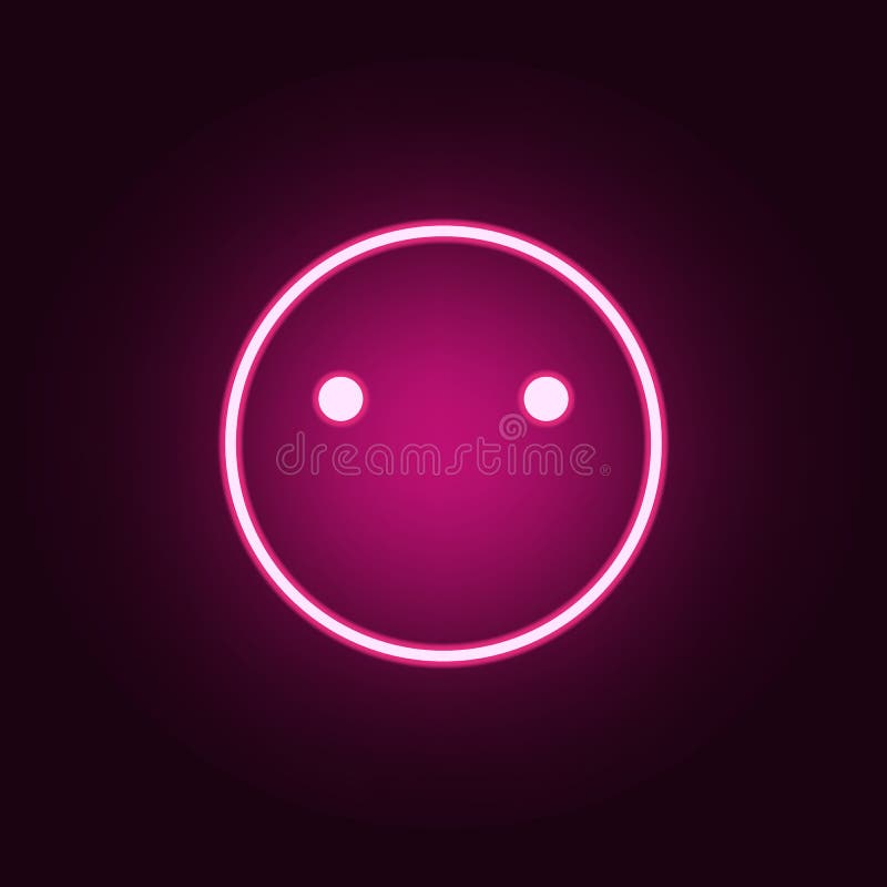 Emote Indifference Icon. Elements of Web in Neon Style Icons Stock ...
