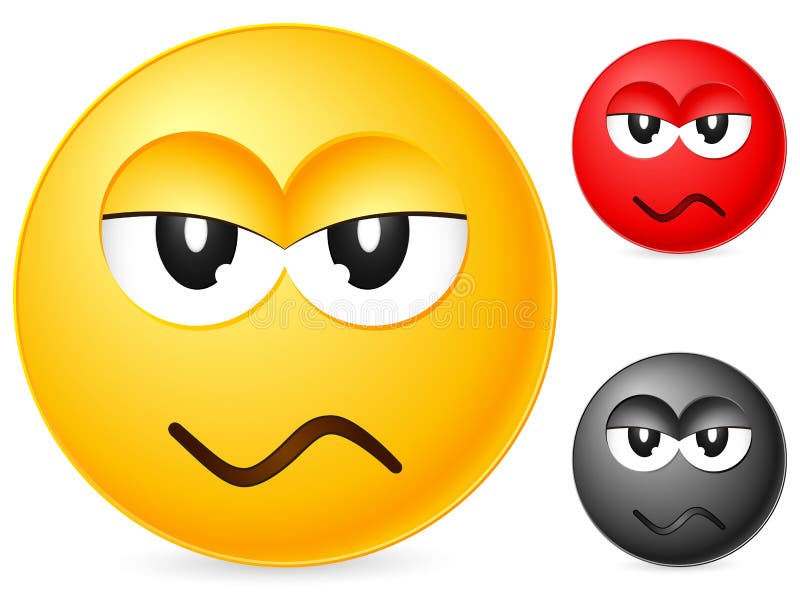 Refuse emoticon stock vector. Illustration of comic, cartoon - 37540068