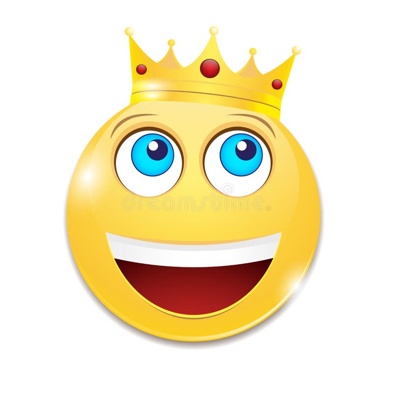 Rey Emoji Emoticon ilustración del vector. Ilustración de insignias ...