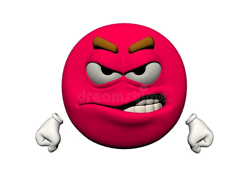 Emoticon angry stock illustration. Illustration of icone - 45275340