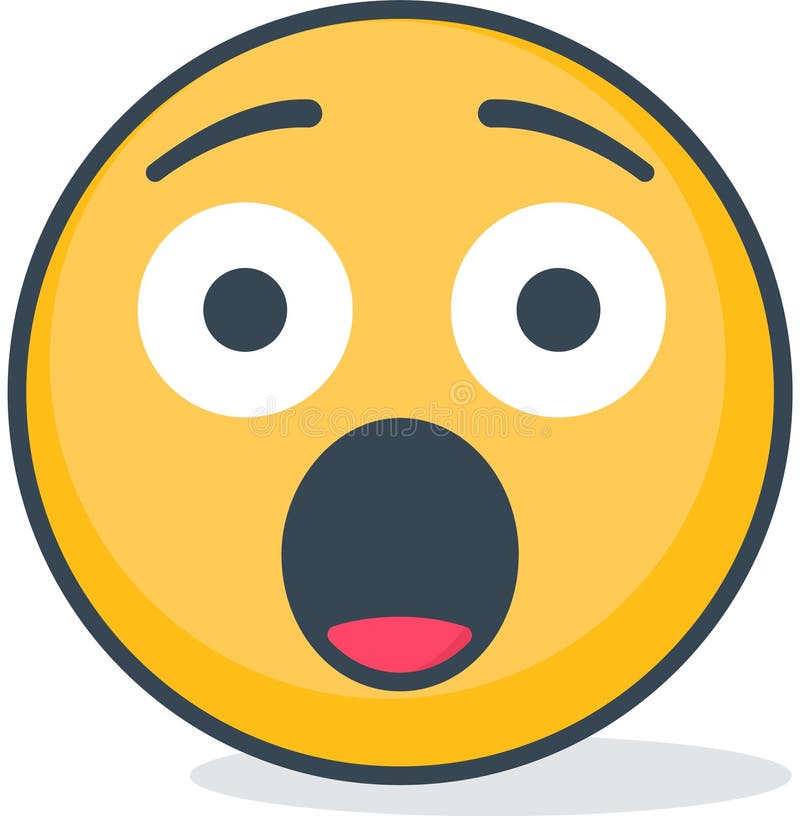 Emoticon Assustado, Emoji, Smiley - Vector A Ilustração Ilustração do ...