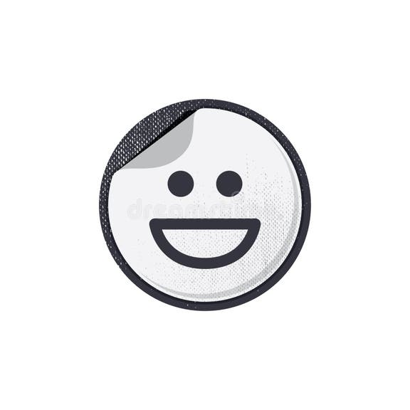 Emoticon with Big Smile. Vector Illustration Decorative Design Stock ...