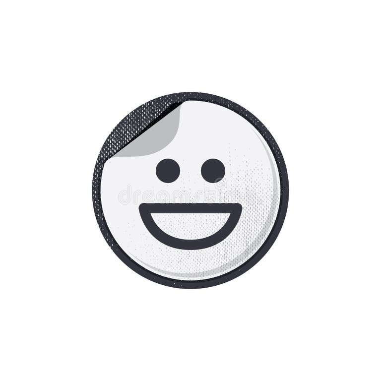 Emoticon with Big Smile. Vector Illustration Decorative Design Stock ...