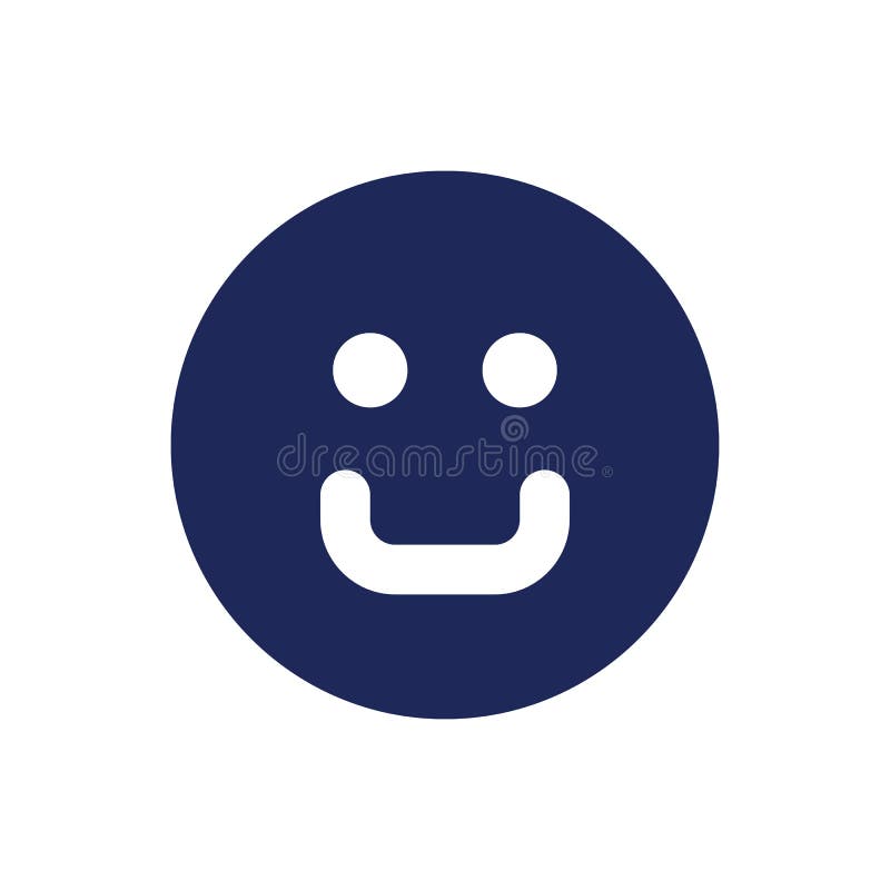 Emoticon Black Glyph Ui Icon Stock Vector - Illustration of silhouette ...