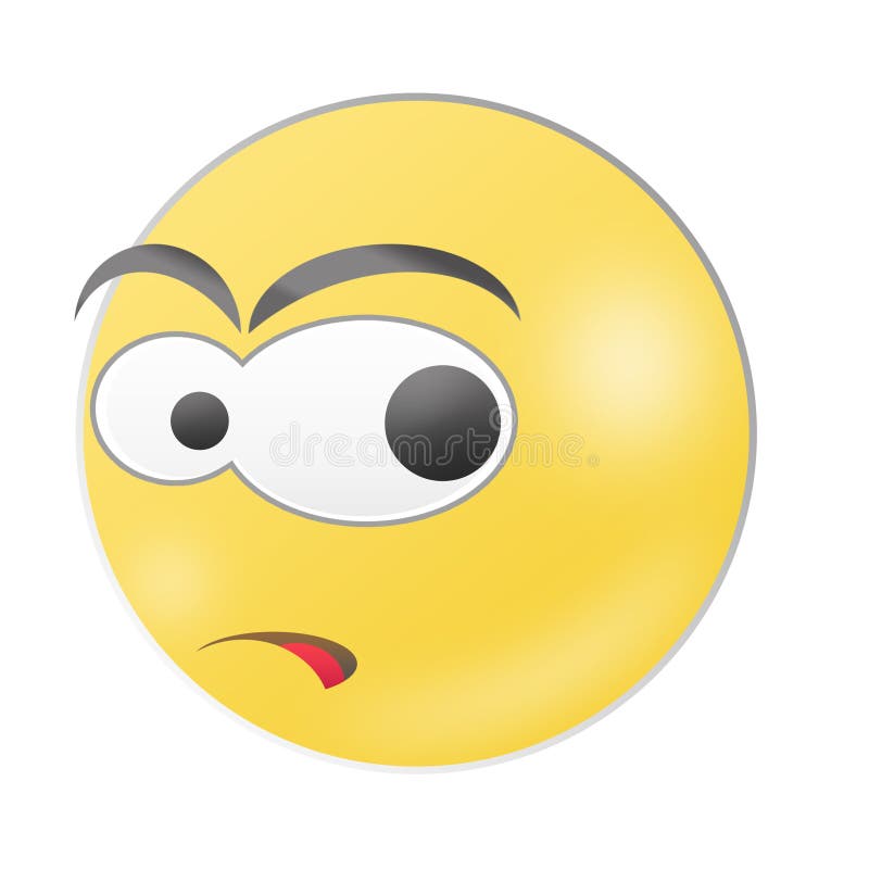 Emoticono - Inseguro stock de ilustración. Ilustración de emoticono ...
