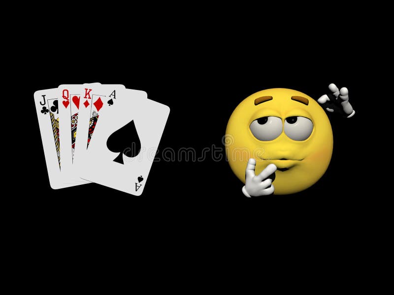 Emoticon and Cards of Games - 3d Render Stock Illustration ...