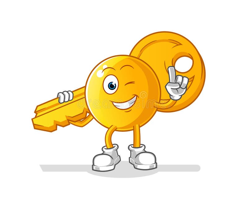 Emoticon Carry the Key Mascot. Cartoon Vector Stock Vector ...