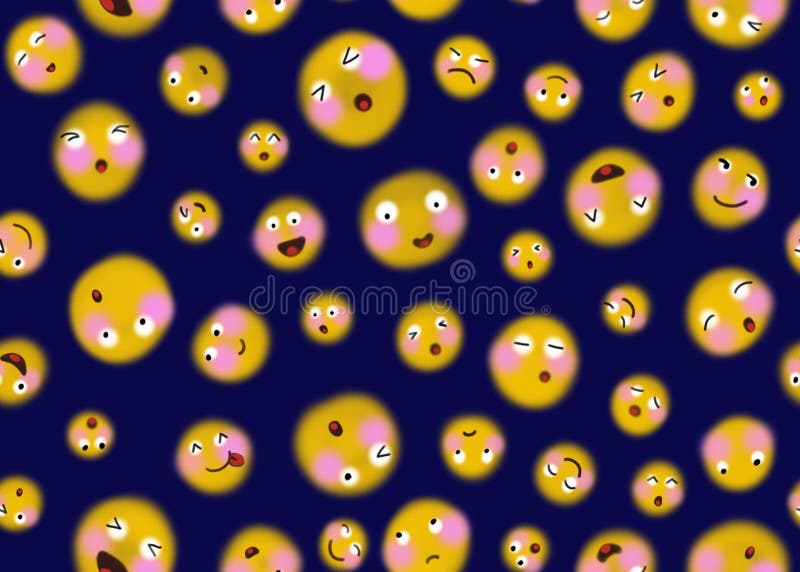 Emoticon Cartoon Leuk Leuke Concept Stock Illustratie - Illustration of ...