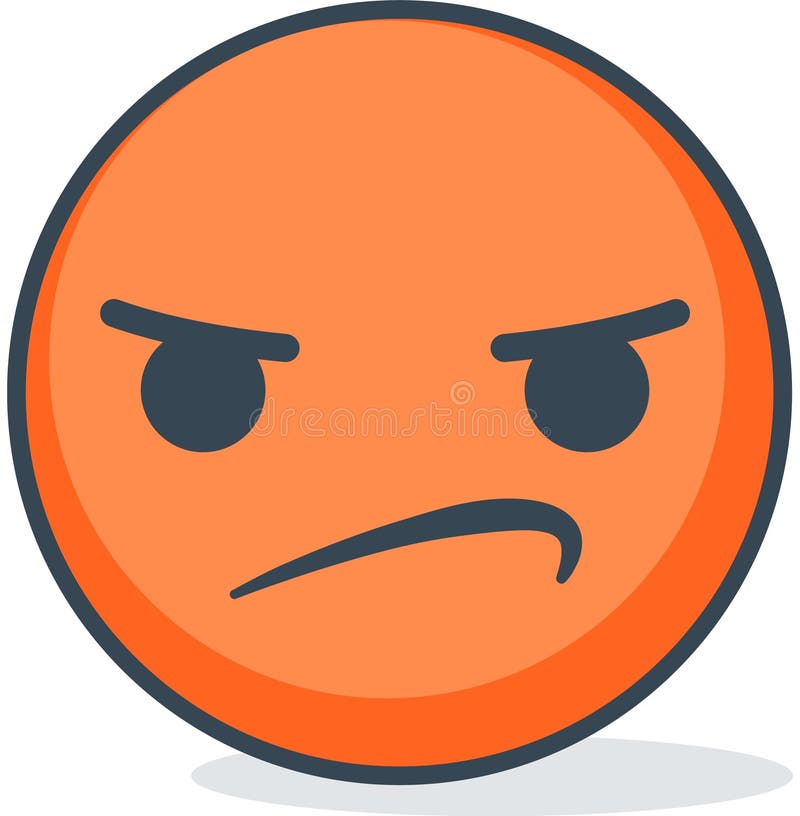 Emoticon Confuso E Irritado Isolado Emoticon Isolado Ilustração do ...