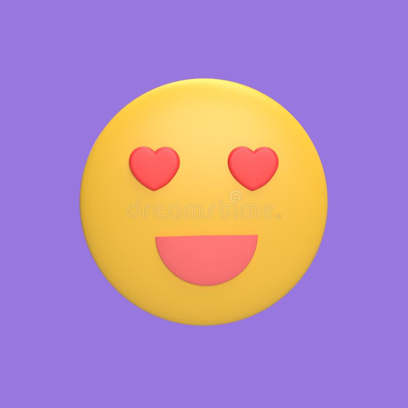 Emoticon 3d Icon Model Cartoon Style Concept. Render Illustration Stock ...