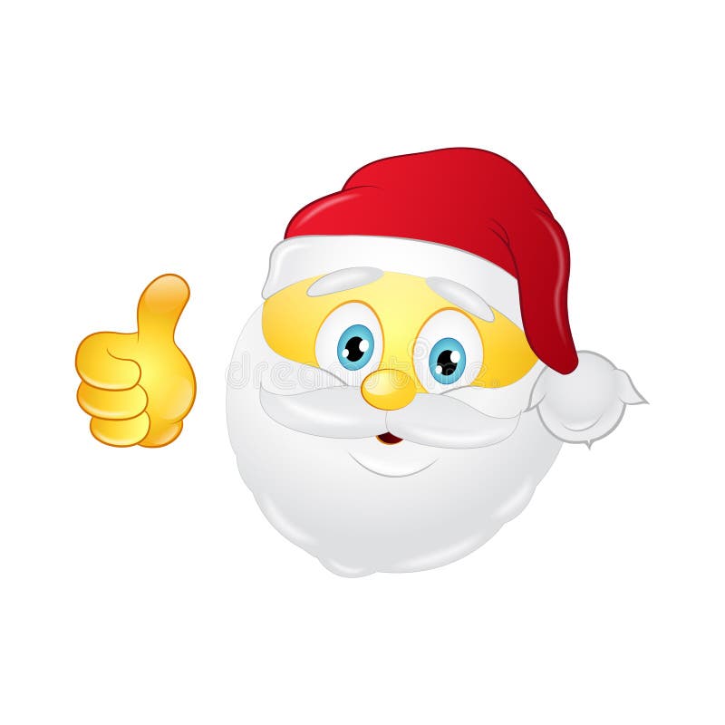 Emoticon De Papá Noel Con Una Barba Ilustración del Vector ...