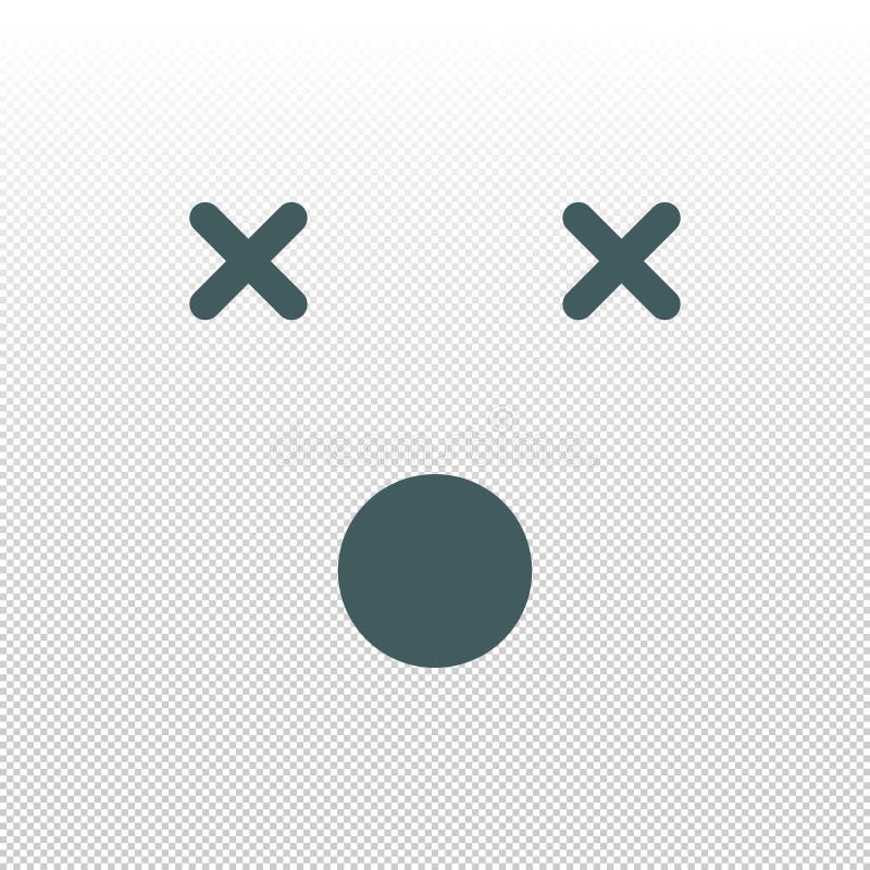 Emoticon is Dead Vector Illustration Icon. Face Stock Vector ...
