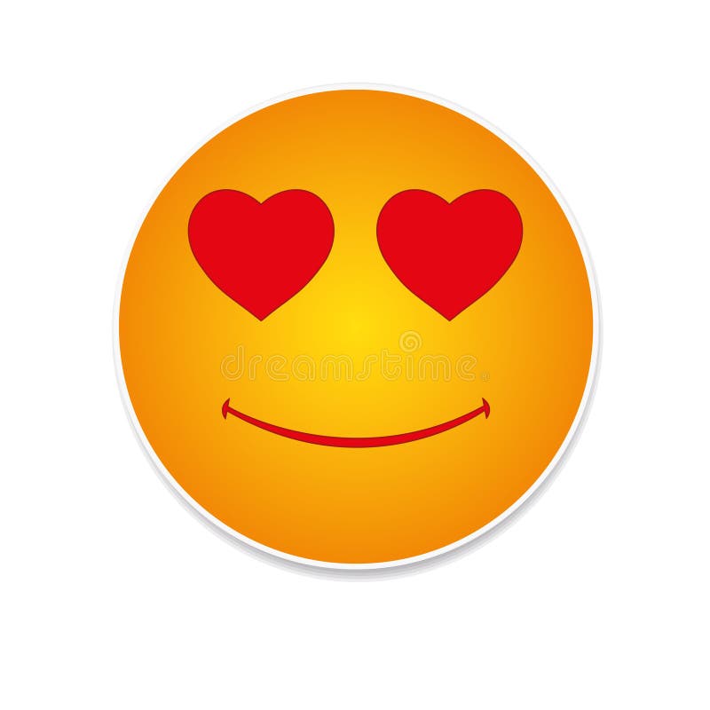Emoticon del amor ilustración del vector. Ilustración de afecto - 93701689