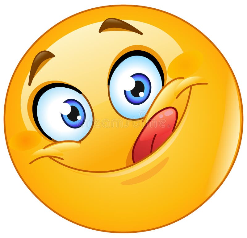 Emoticon delicioso ilustración del vector. Ilustración de coma - 103051862