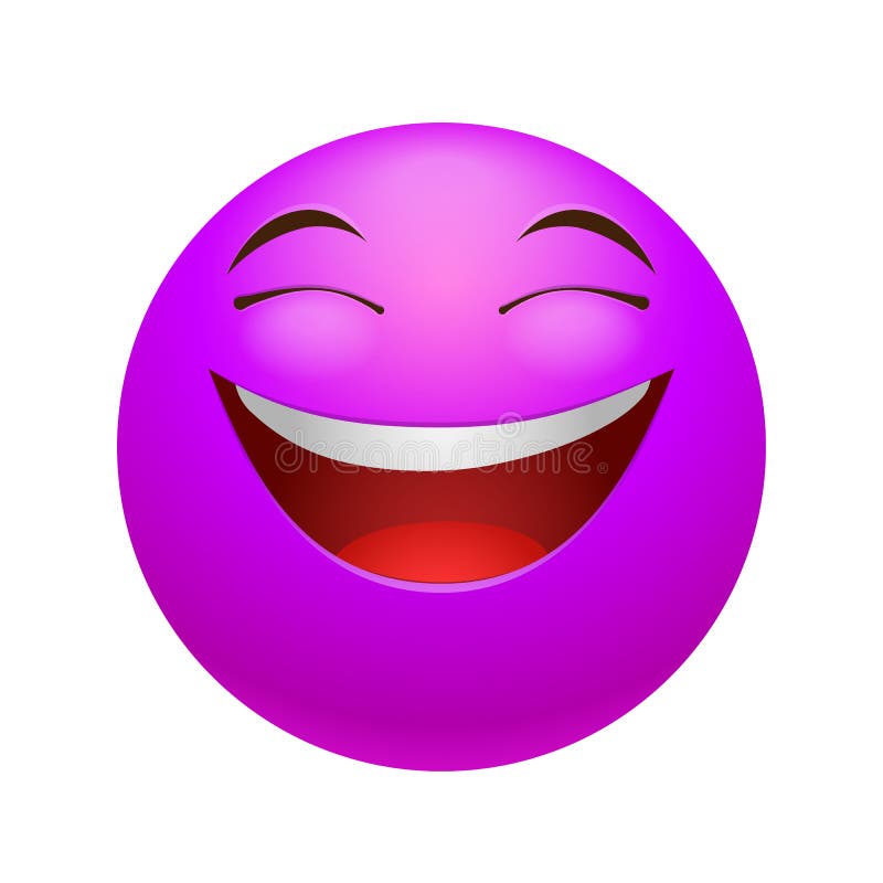 Emoticon di risata illustrazione vettoriale. Illustrazione di risata ...