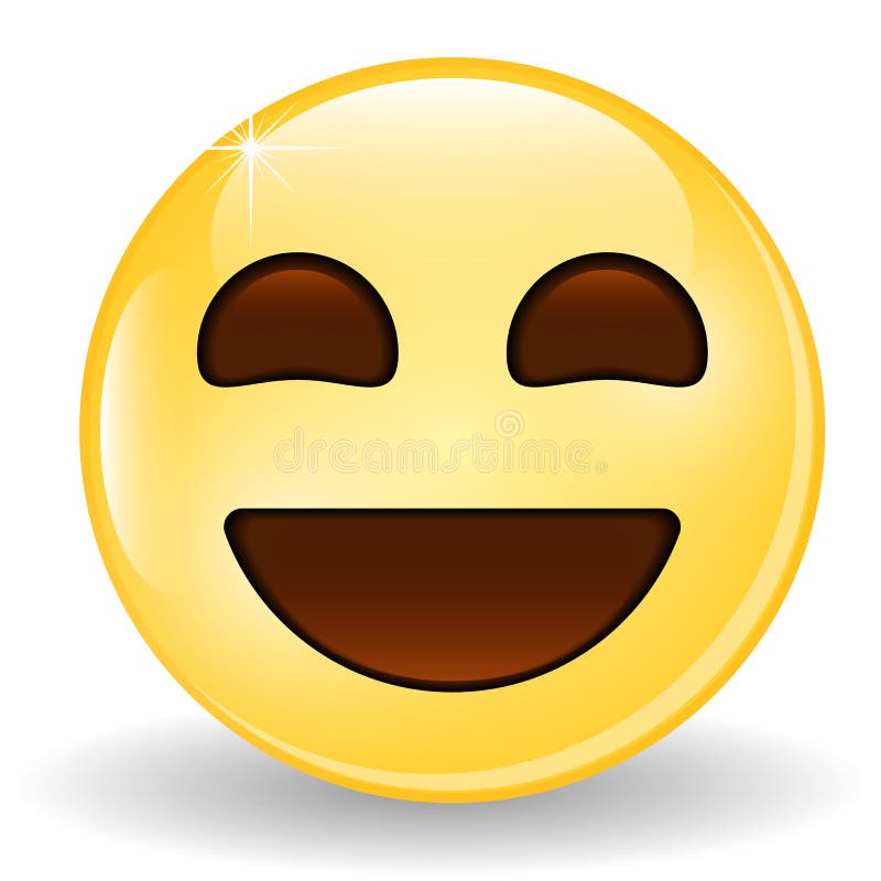 Emoticon Di Risata Emoji Sorridente Icona Dell'emoticon Illustrazione ...