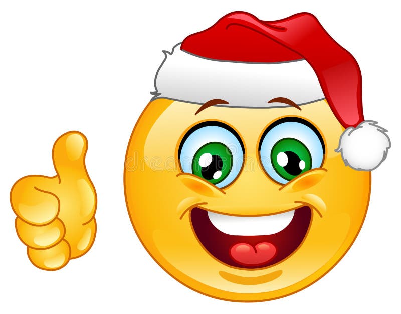 Emoticon do Natal ilustração do vetor. Ilustração de gesto - 16999440