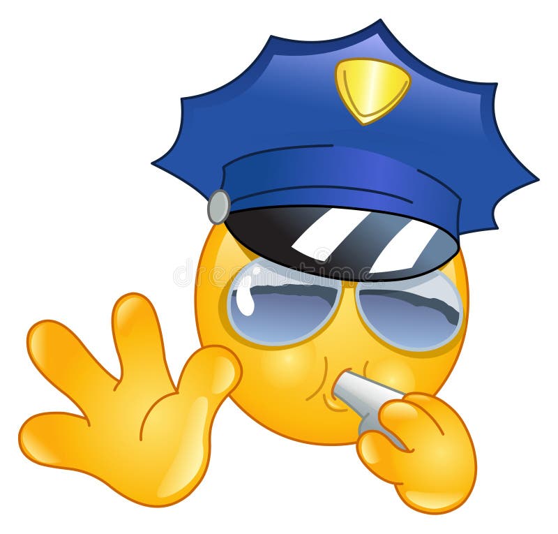 Emoticon De Emoji Da Polícia Ilustração do Vetor - Ilustração de bobina ...